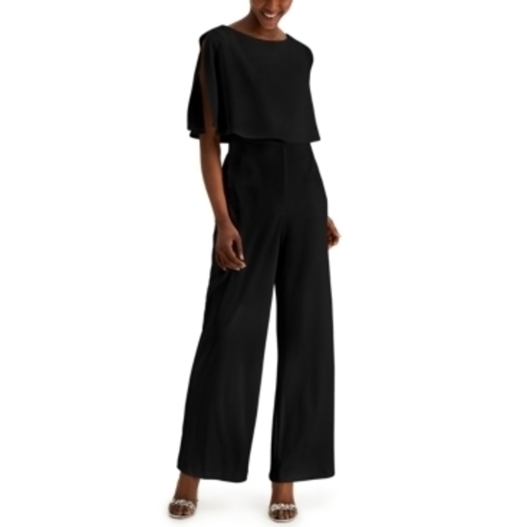 connected apparel | Pants & Jumpsuits | Connected Petite Black Jumpsuit ...
